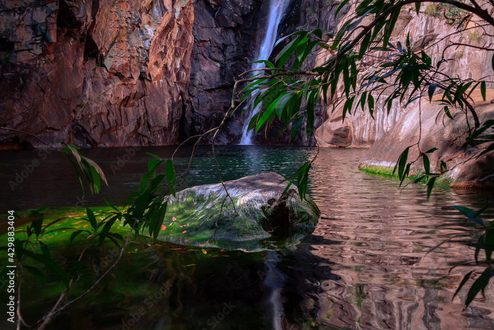 One of the iconic waterfalls in the Kakadu National Park in the ...