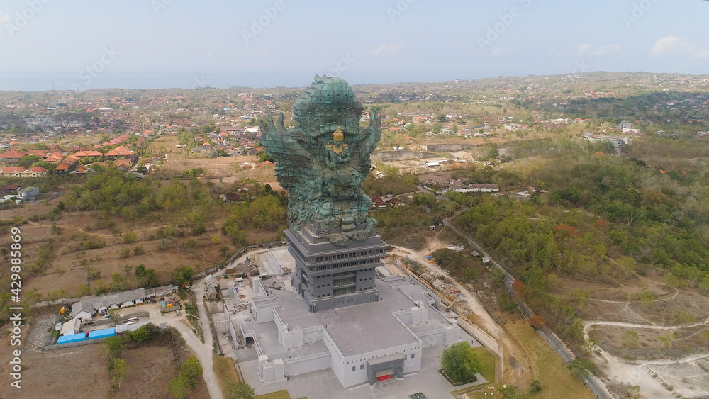 Aerial view statue hindu god garuda wisnu kencana Statue, Bali. Statue ...