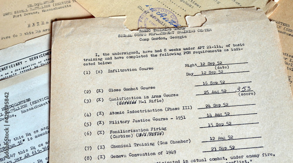 American military documents of 1953-54. April 24, 2021 in Kiev,Ukraine ...