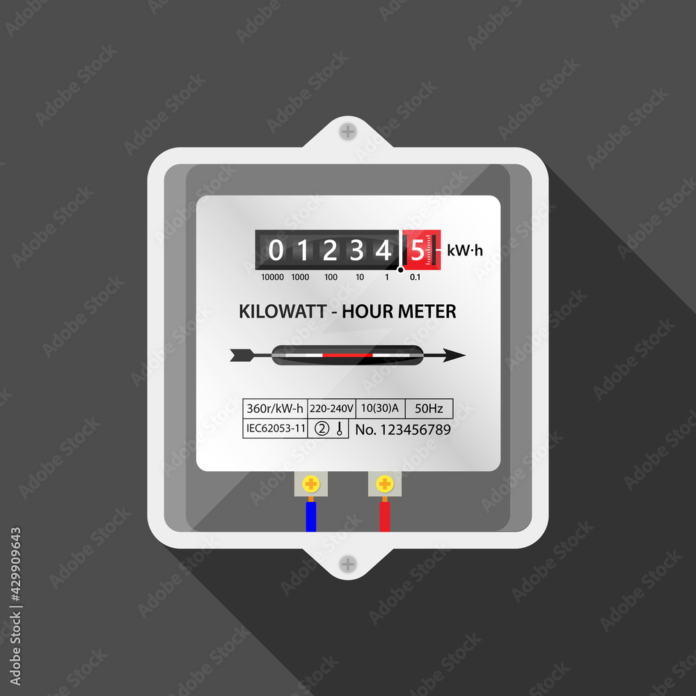 Electric Meter Power Meter illustration Stock Vector | Adobe Stock