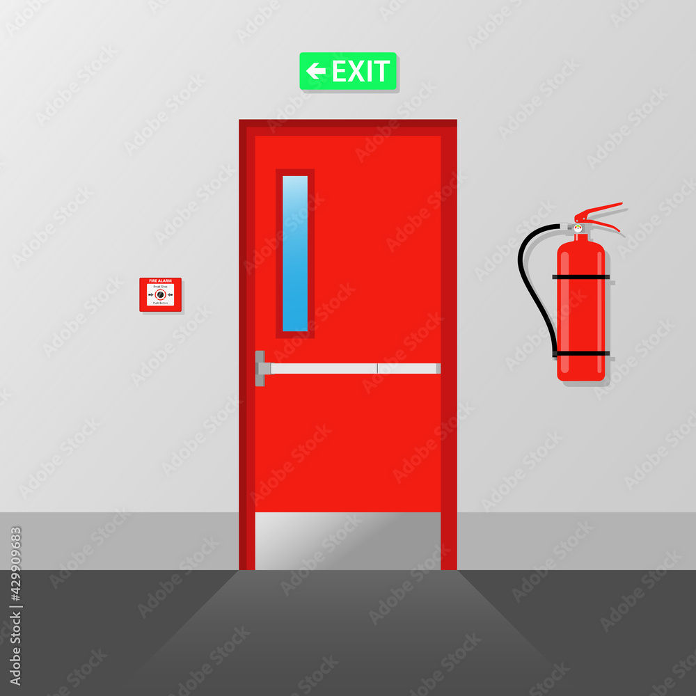 Fire Emergency Exit Door Fire Exit Emergency Fire Exit Door Stock fire-emergency-exit-door-fire-exit-emergency-fire-exit-door-stock