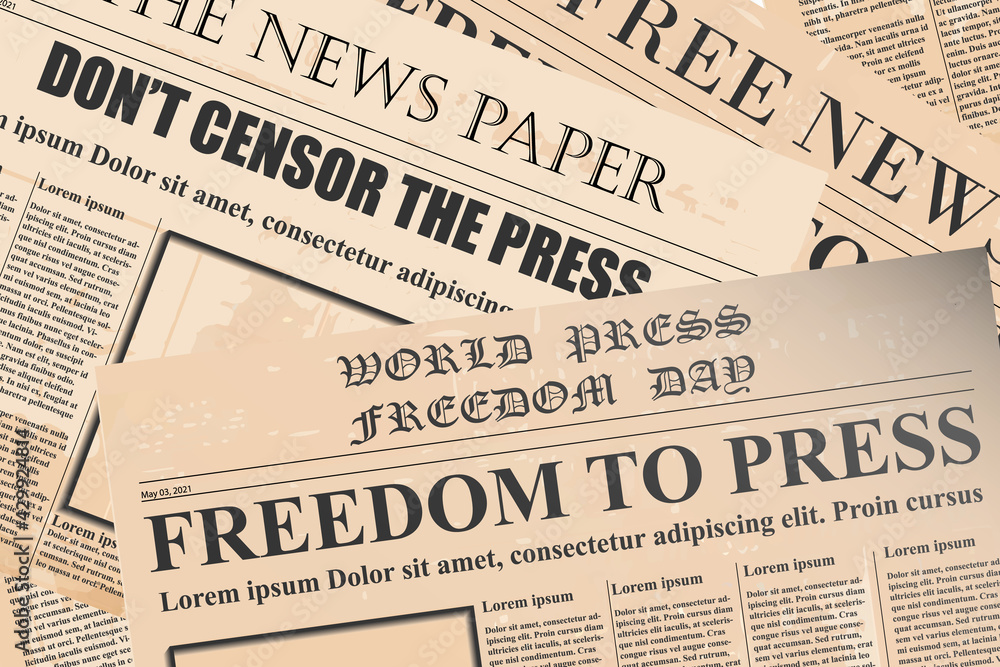 Newspapers drawing for texture and background. World Press Freedom Day ...