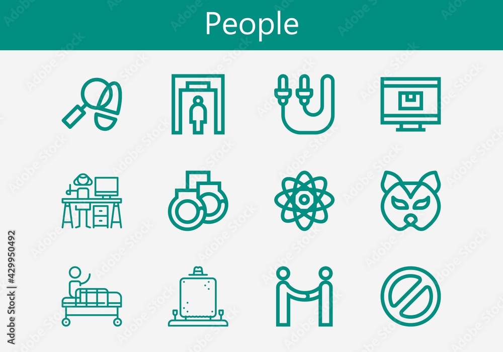 Premium set of people line icons. Simple people icon pack. Stroke ...