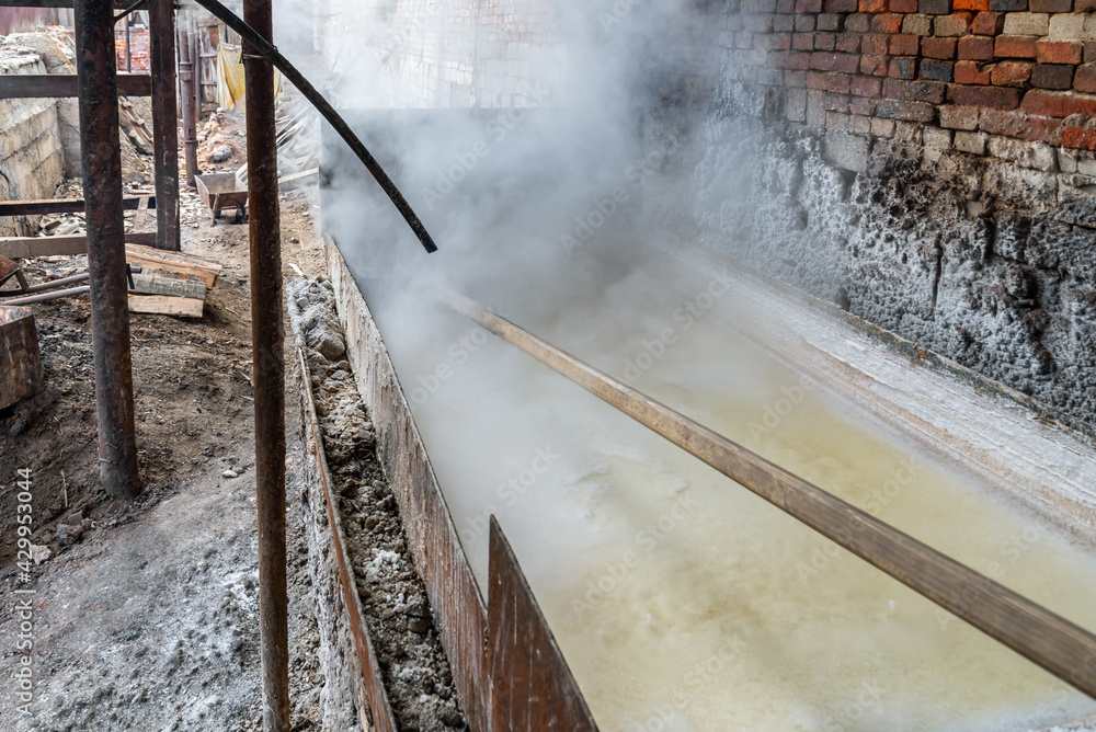 Foto de Drohobych salt plant in the existence from 1250 is the oldest ...
