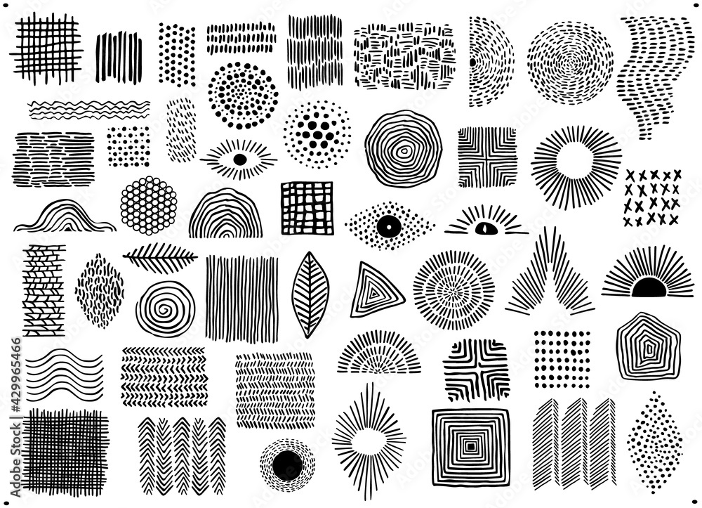 abstract black color geometric dot line and curves art shapes and forms ...