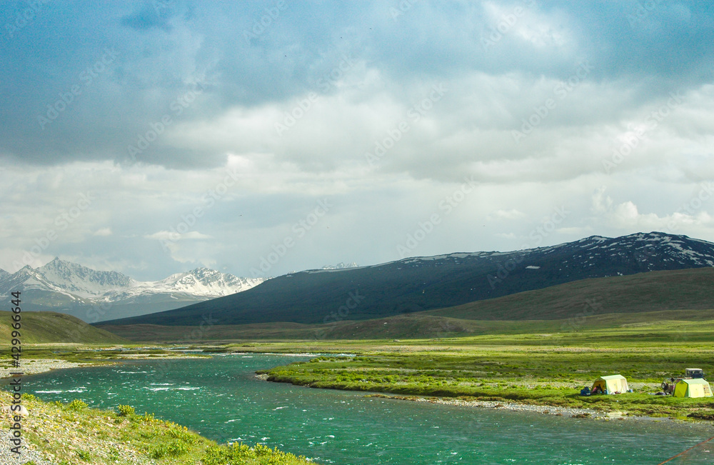 Deosai Beautiful Vibrant Landscape. Deosai National Park is a high ...