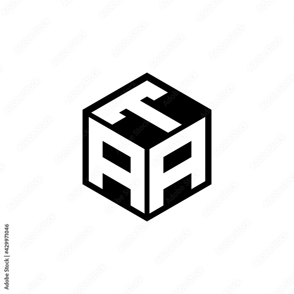 Vecteur Stock AAT letter logo design with white background in ...