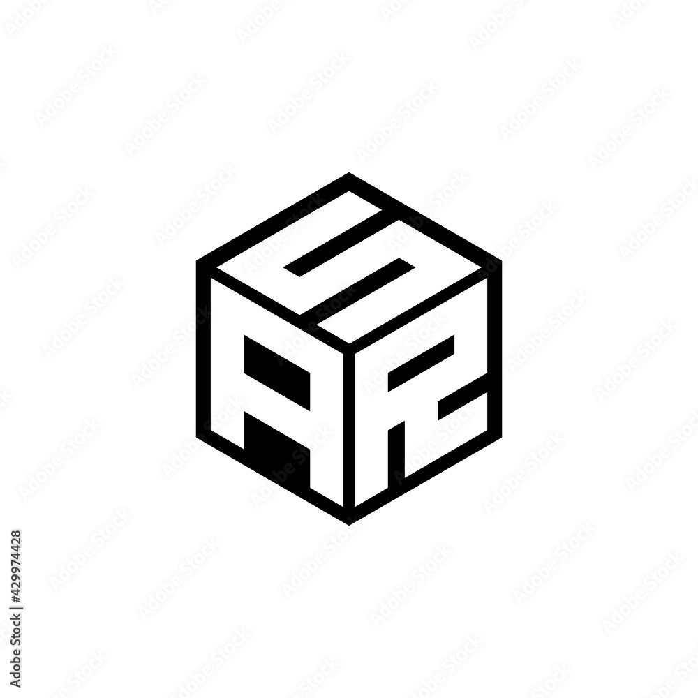 ARS letter logo design with white background in illustrator, cube logo ...