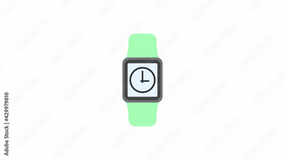 Vidéo Stock Cool minimalistic animated smart watch with time line ...