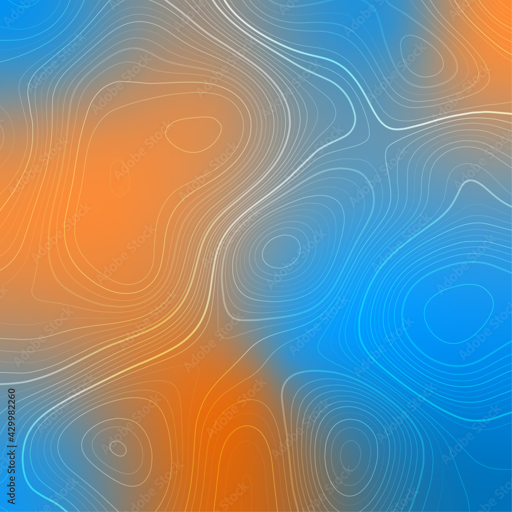 Abstract topography design background with heat map effect Stock Vector ...