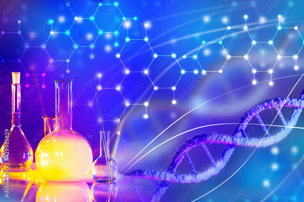 Studying genetic disease. Concept - the DNA chain symbolizes genetic ...