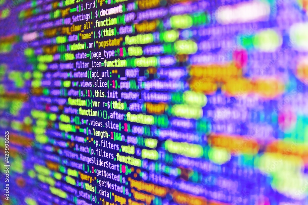 Web Developer Html Code With Css On Screen Writing Programming Code On Laptop Programmer
