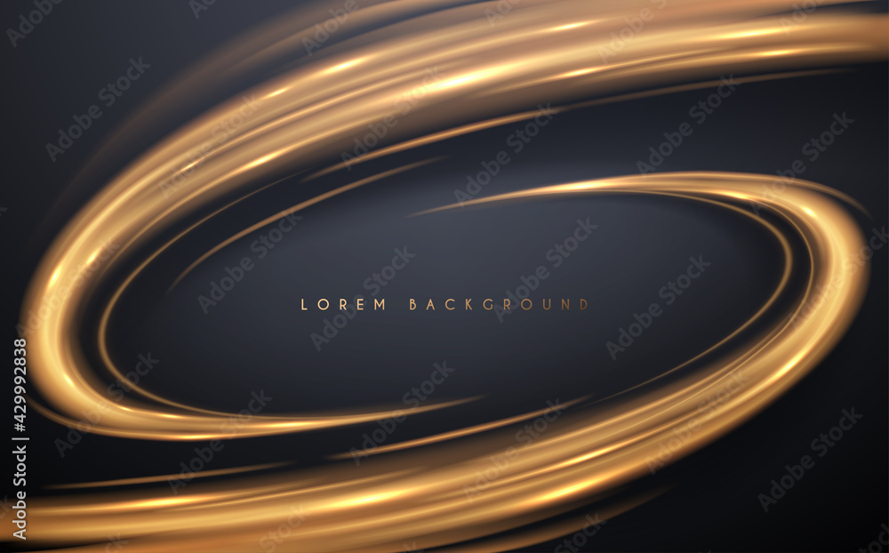 Gold lines background with glow effect Stock Vector | Adobe Stock