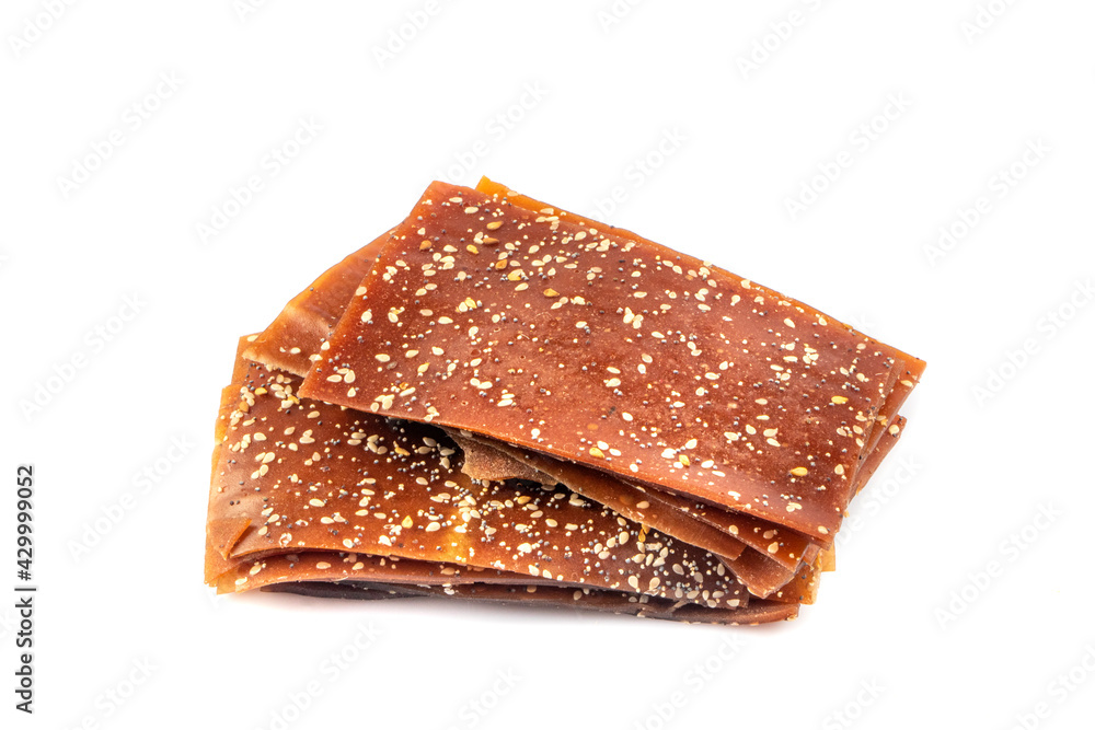 Turkish Pestil / Dried Fruit Pulp with Sesame. Mulberry pulp (pestil ...