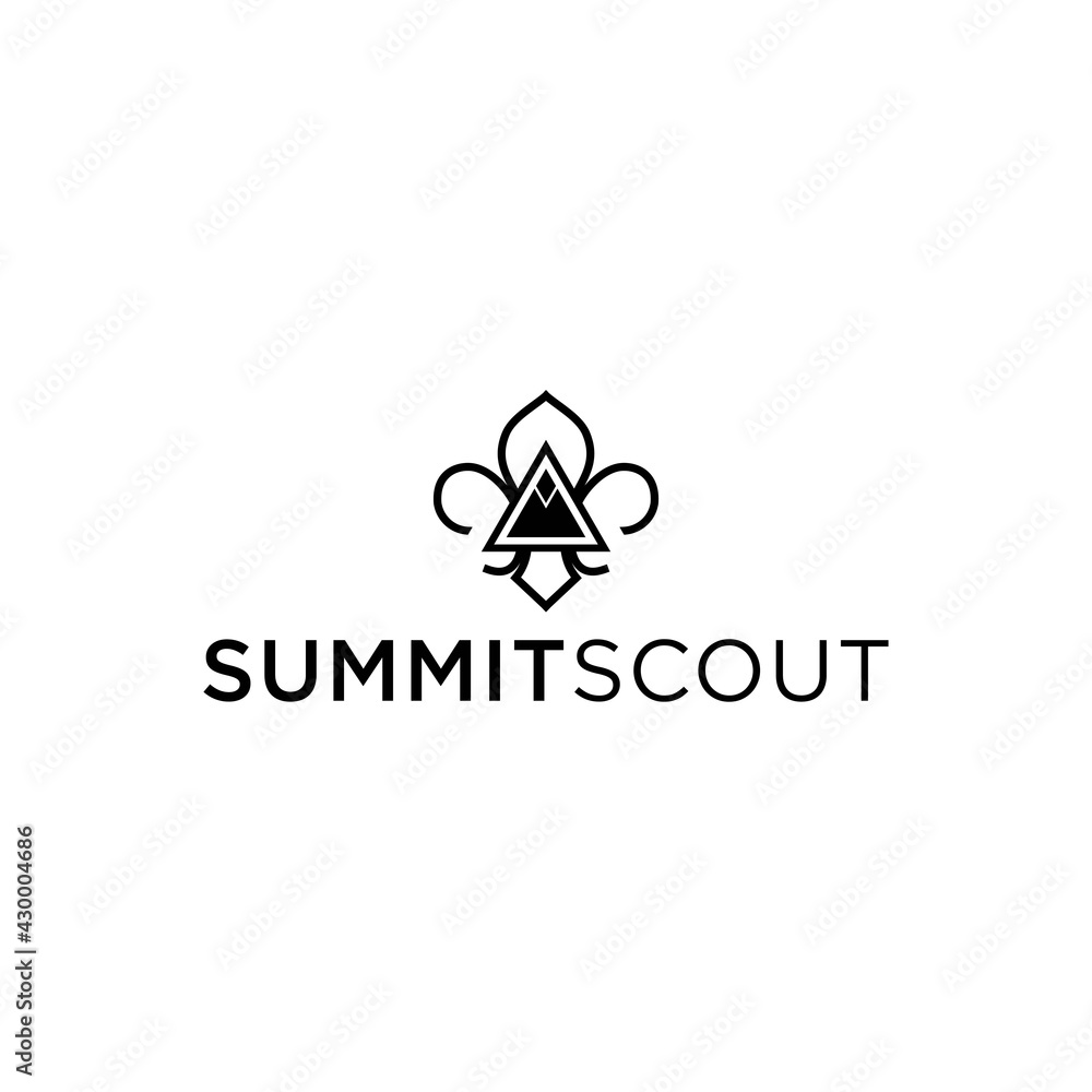 summit logo design and scout vector template illustration Stock Vector ...