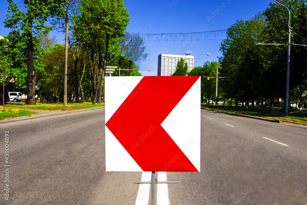road signs. traffic light. left turn Stock Photo | Adobe Stock