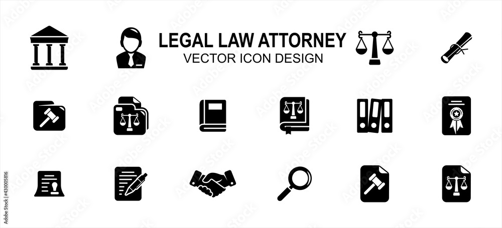 Simple Set of legal law attorney Related Vector icon user interface ...