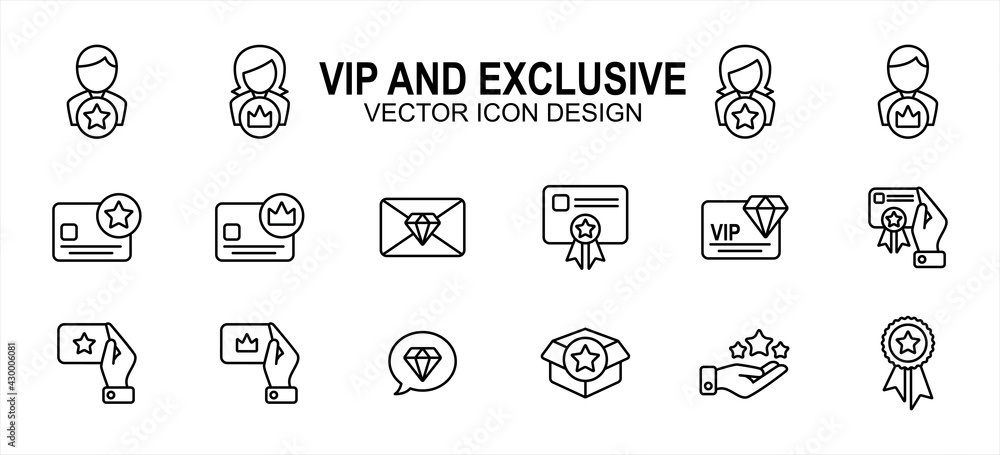 Simple Set of vip and exclusive Related Vector icon user interface ...