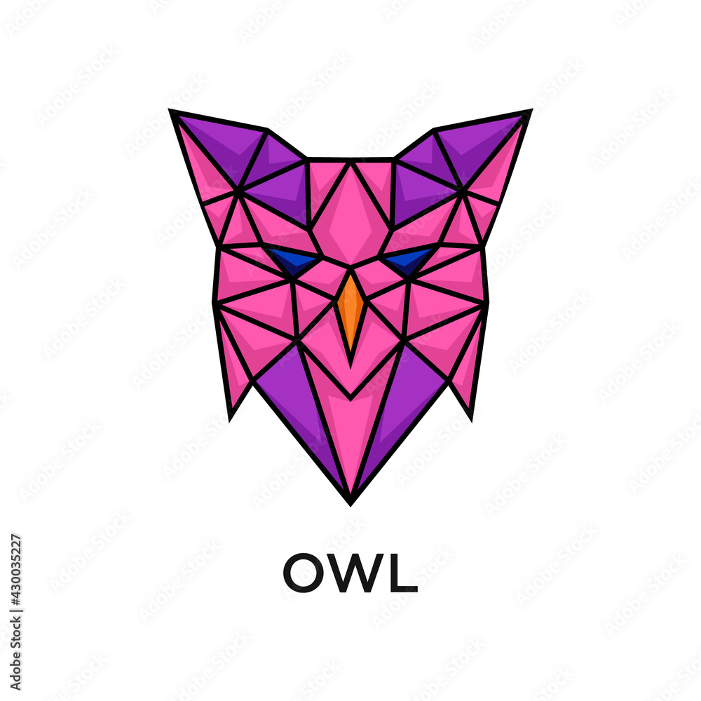 Owl with polygon style design vector template Stock Vector | Adobe Stock