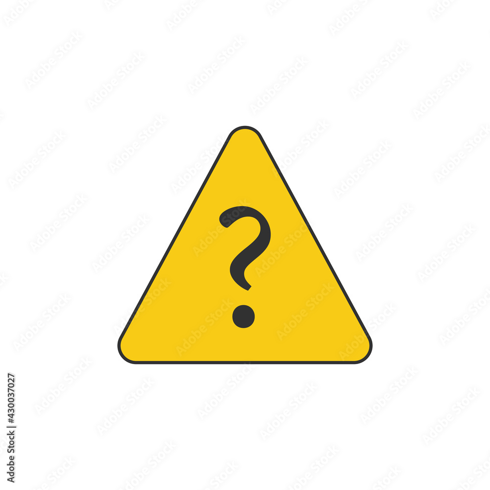 Hazard warning sign with question mark symbol. Stock Vector ...