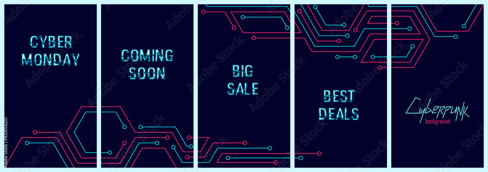 Vector abstract illustration. Chip concept, future, cyberpunk, computer ...