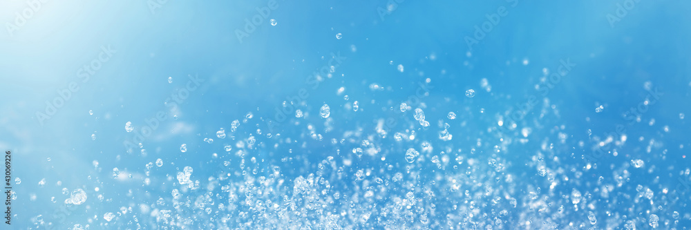 Water droplets, water dispersion, water flow does not return. Stock ...