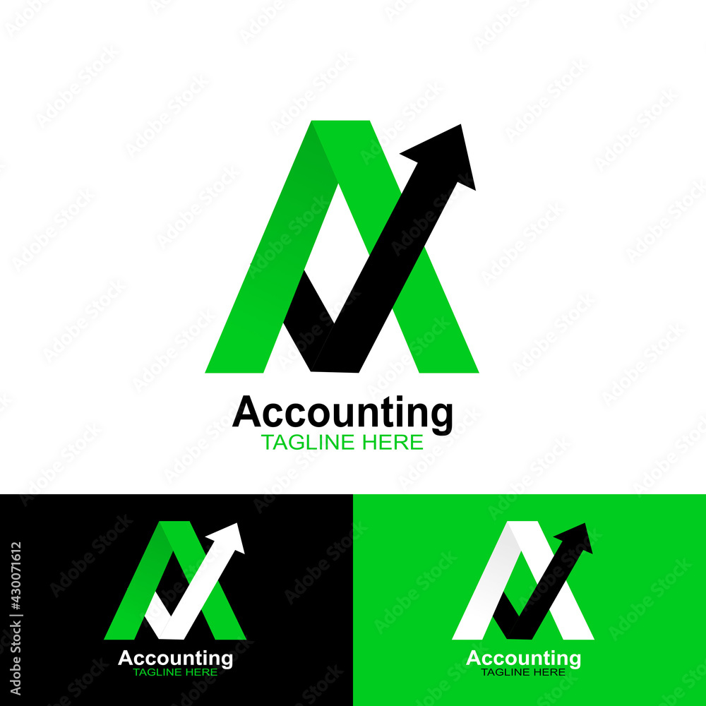 Financial company logo for accountants and tax advisors . Flat logo ...