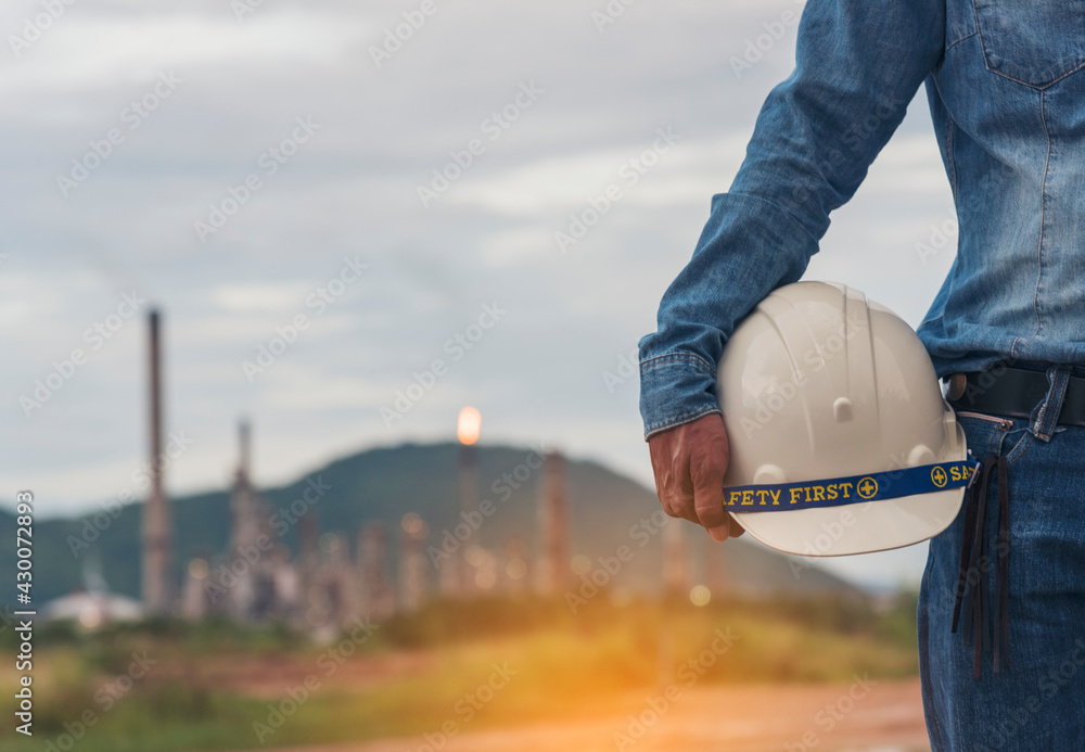 Engineer man hands holding hardhat white work helmet hard hat for Civil ...