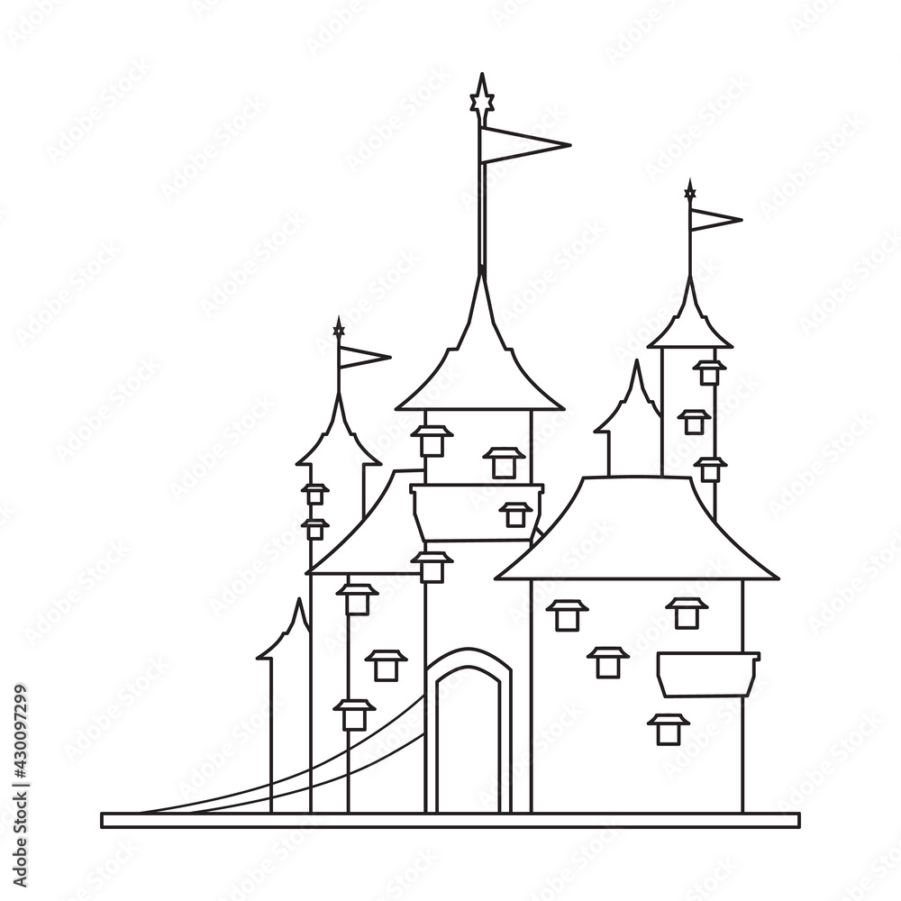 Castle Tower Outline