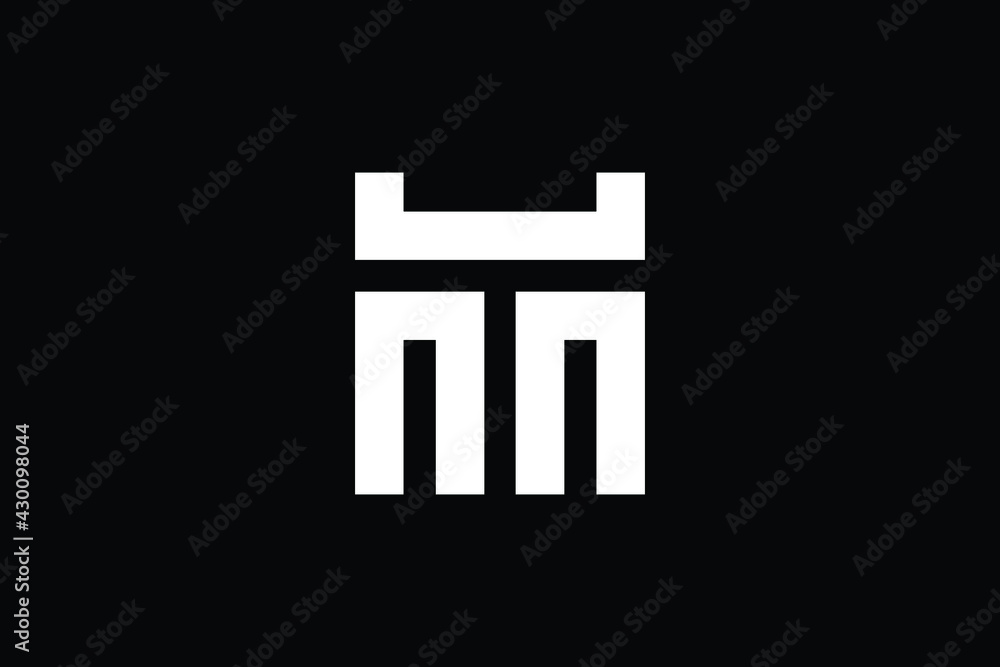 MT logo letter design on luxury background. TM logo monogram initials ...