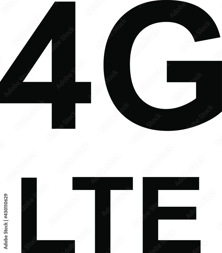 5G internet network vector logos for high speed LTE 4G, 3G or 2G and H ...