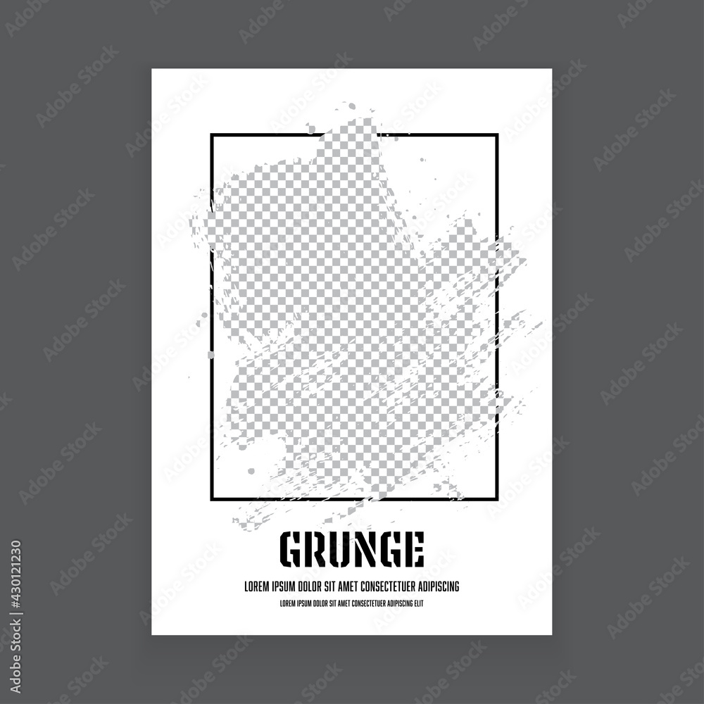 Vector paint brush clipping masks. Tempate for banner design. Stock ...