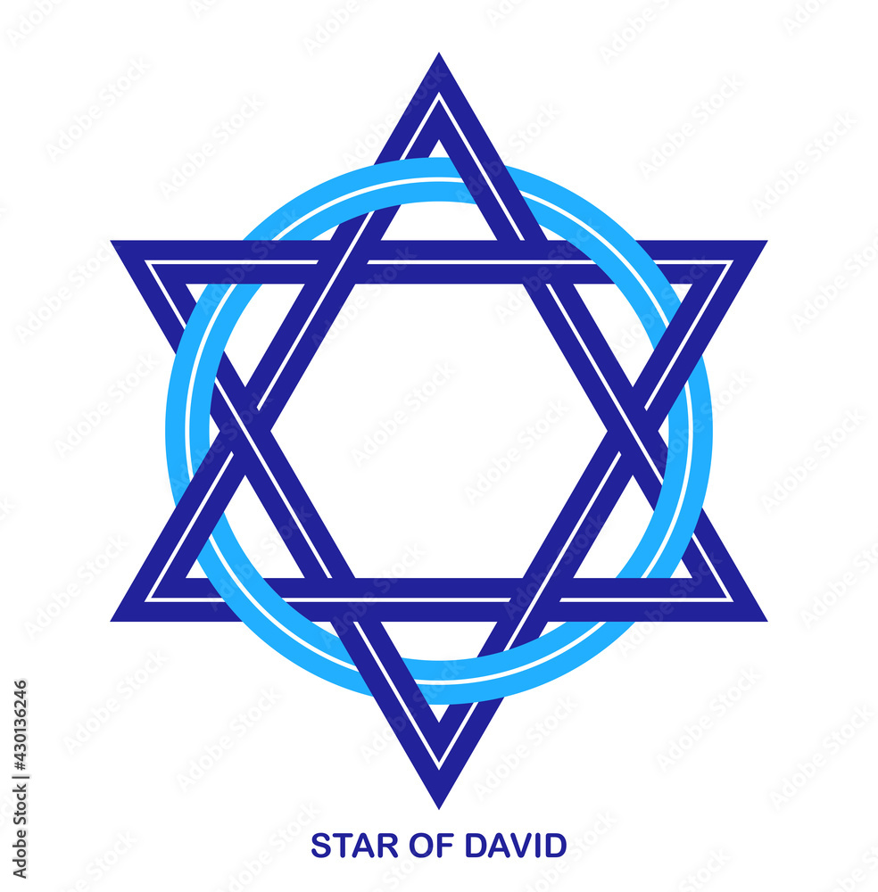 Star of David ancient Jewish symbol made in modern linear style vector ...