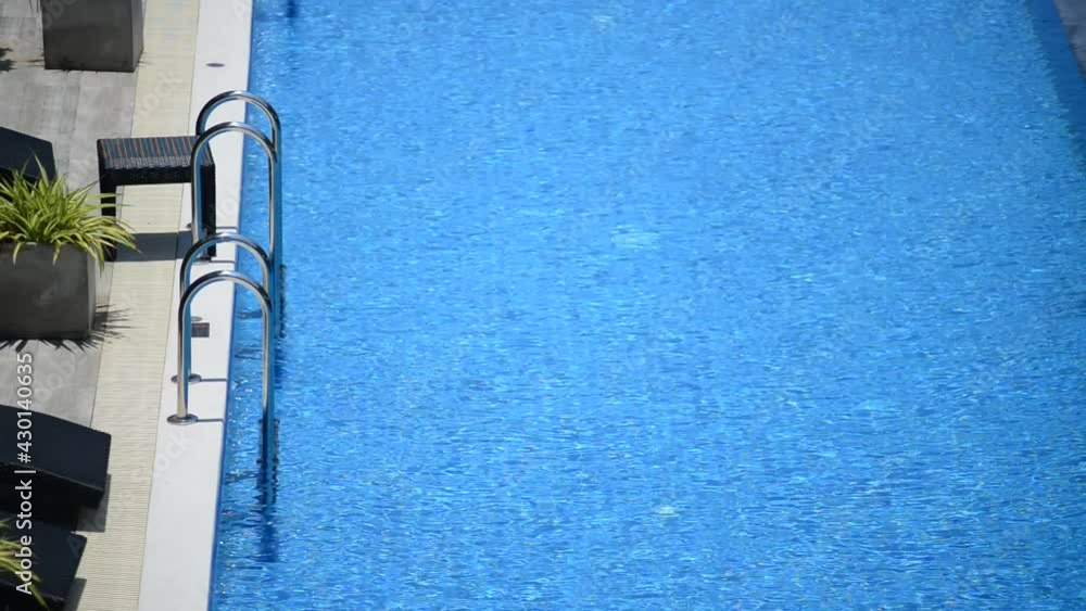 Blue water surface texture of summer holiday vacation swimming pool ...