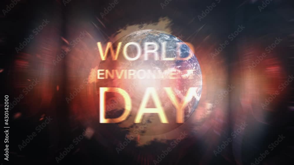 Vidéo Stock WORLD ENVIRONMENT DAY creative design cinematic epic title ...