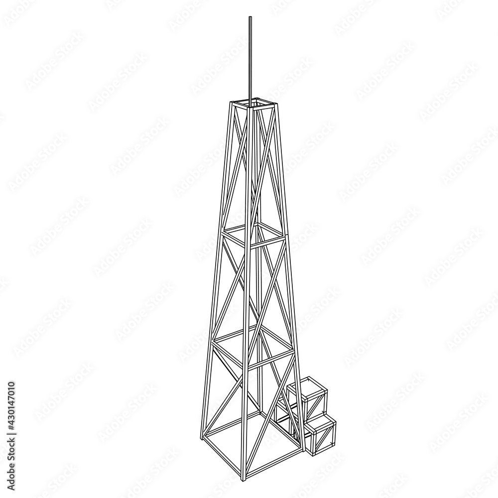 Radio Antenna Tower Drawing