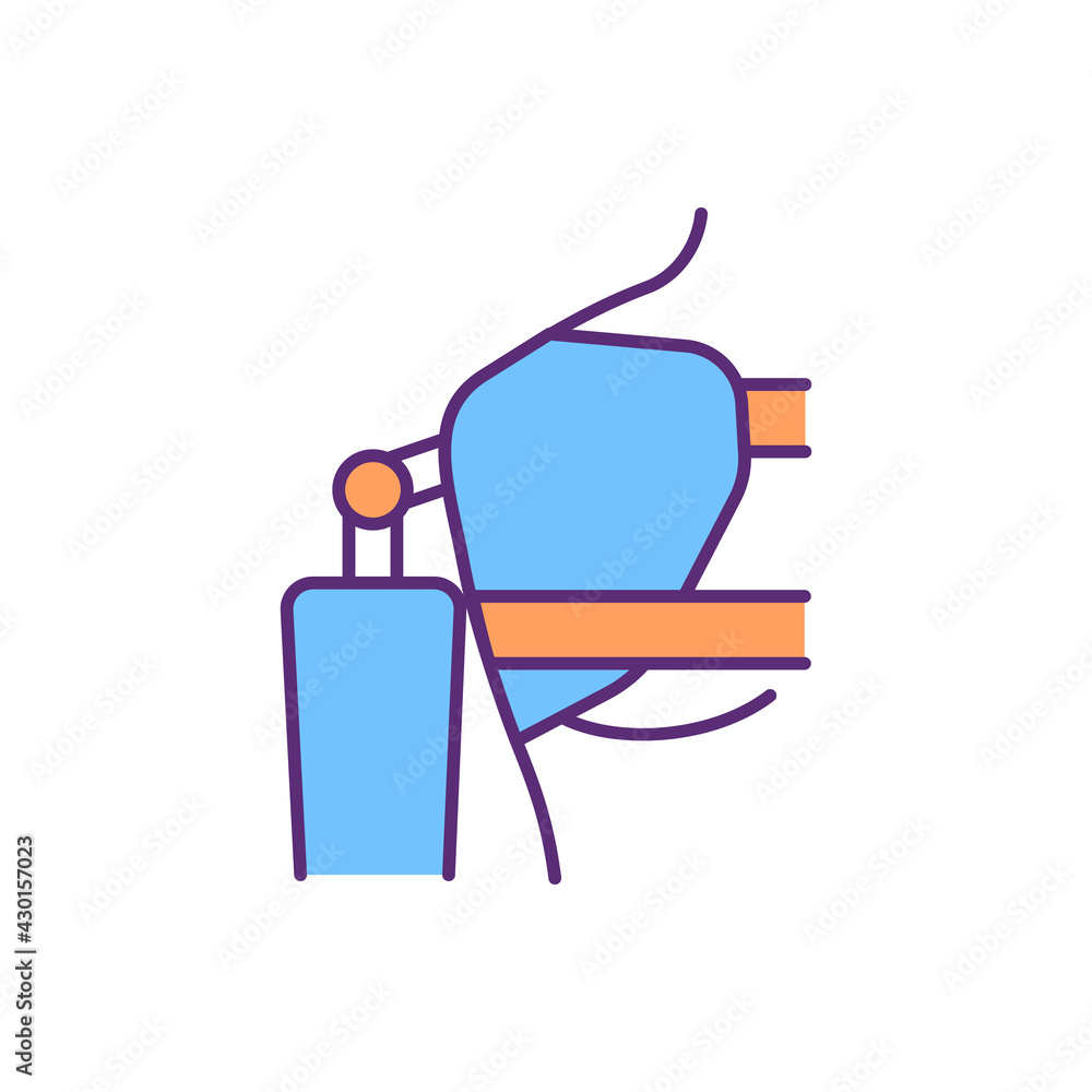 Shoulder prosthesis RGB color icon. Replacement surgery. Prosthetic ...