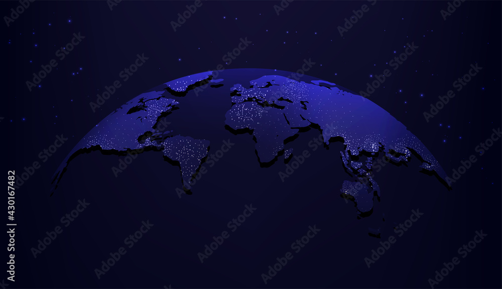 Futuristic Earth From Space