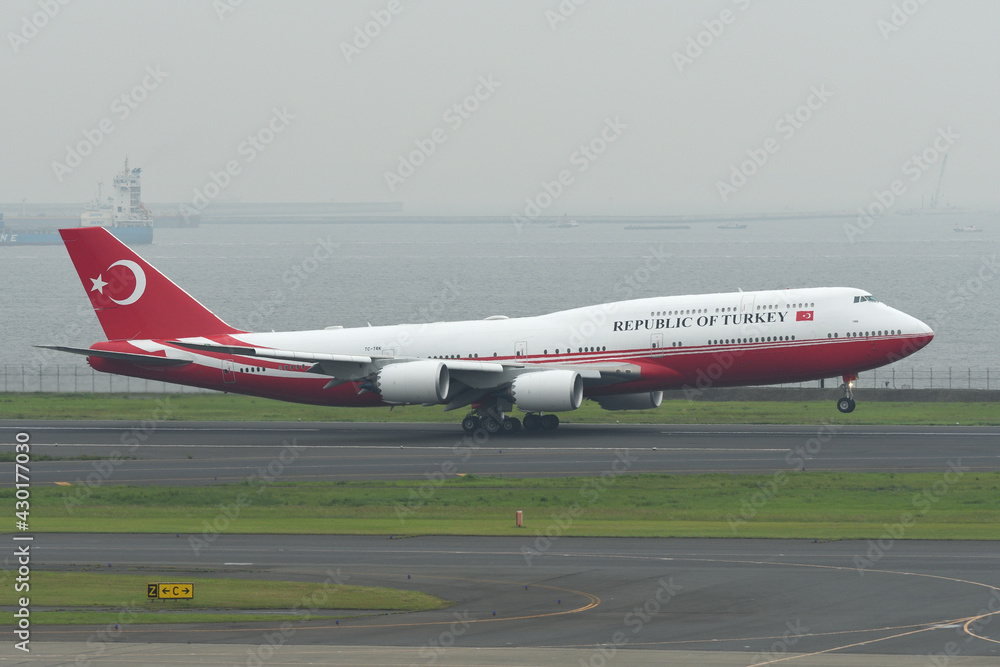 Tokyo, Japan - July 02, 2019:Turkish Government Boeing B747-8 (TC-TRK ...