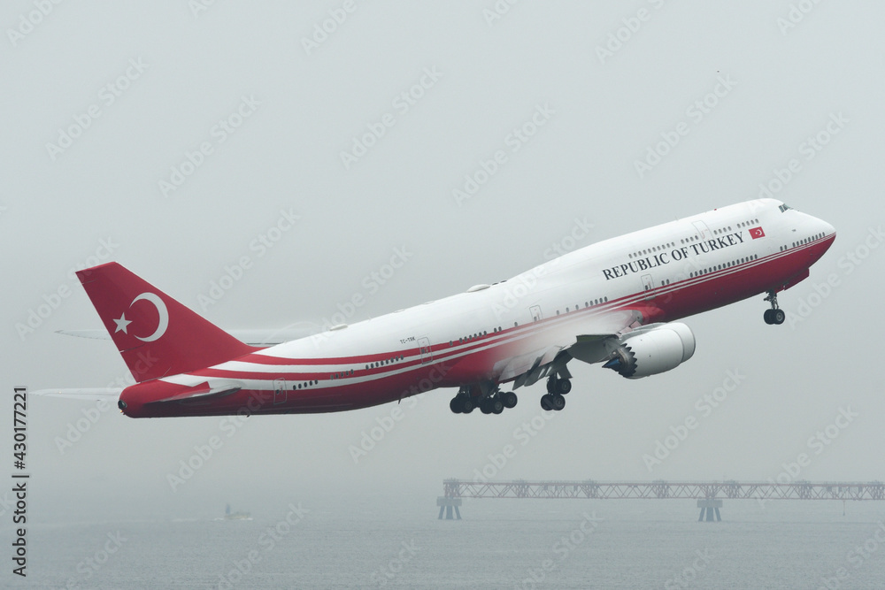 Tokyo, Japan - July 02, 2019:Turkish Government Boeing B747-8 (TC-TRK ...