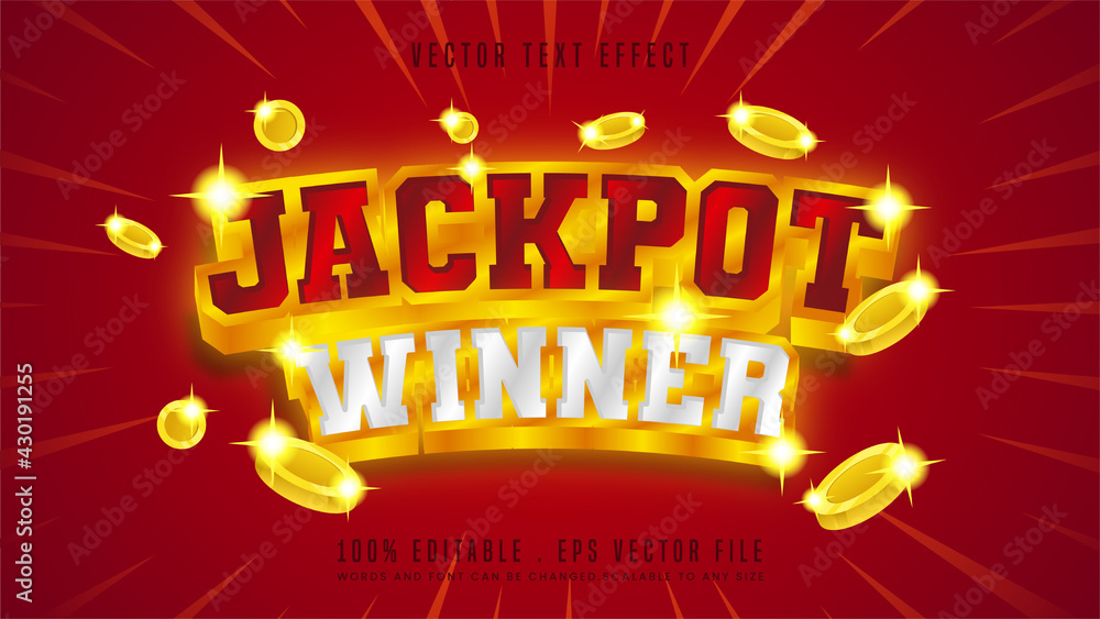 Editable text effect jackpot prize style Stock-Vektorgrafik | Adobe Stock Editable text effect jackpot prize style Stock-Vektorgrafik | Adobe Stock