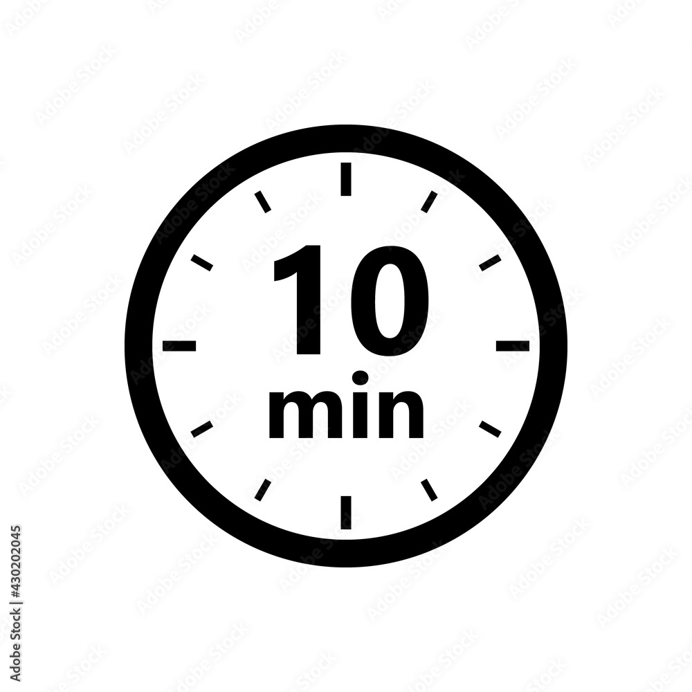 10 Minute Timer Icon Clipart Image Isolated On White Background Stock 10-minute-timer-icon-clipart-image-isolated-on-white-background-stock