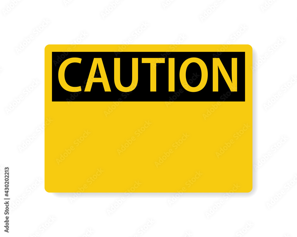Blank caution sign. Clipart image isolated on white background Stock ...