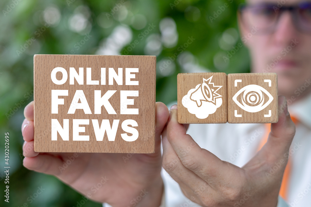 Concept of online fake news. Internet Social Media Hoax Propaganda ...