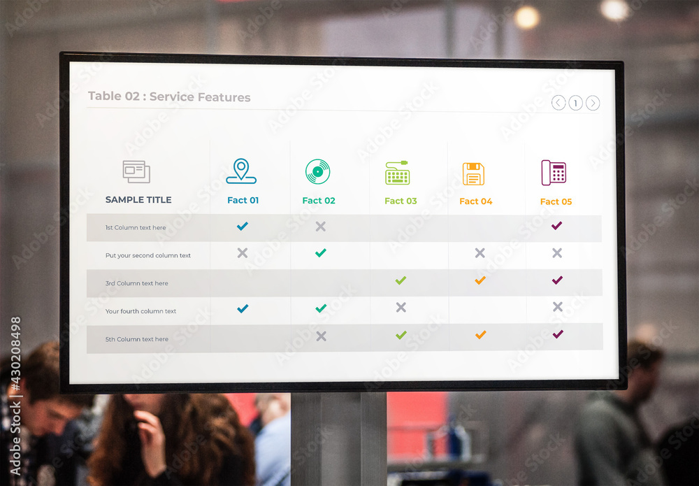 Service Features Infographic Stock Template | Adobe Stock
