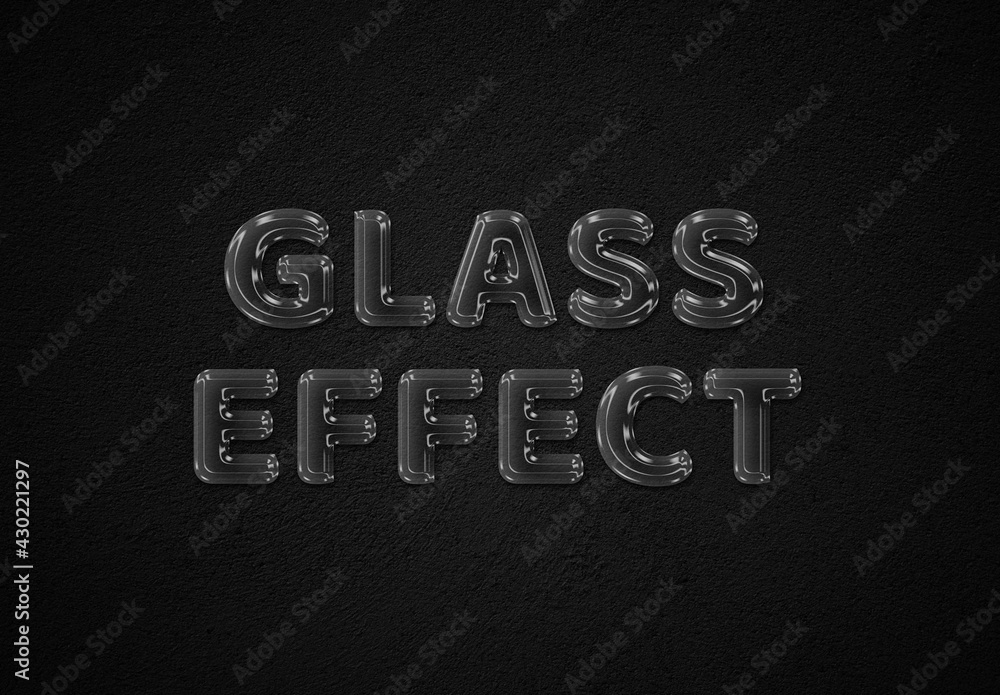 3D Glass Effect Mockup Stock Template | Adobe Stock