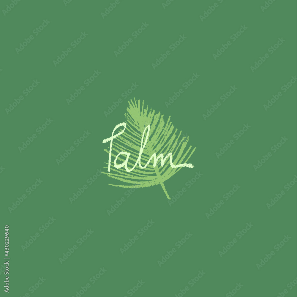 Vector logo design template. Palm tree symbol, palm leaf sign. Graphics ...