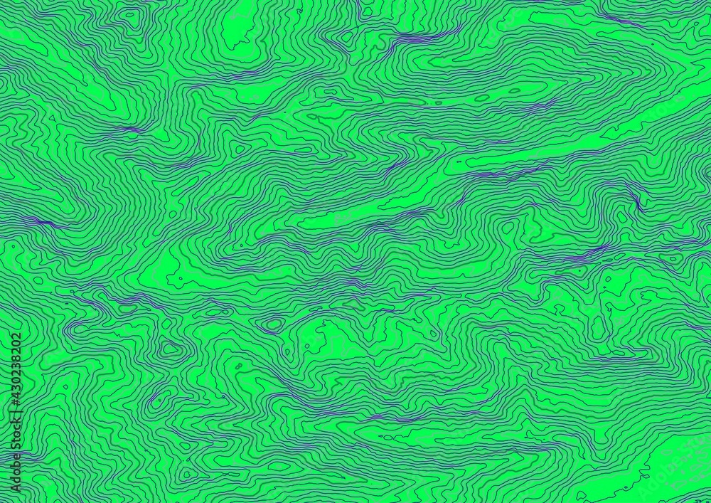 Color Topographic map lines, level curves, contour, terrain, background ...