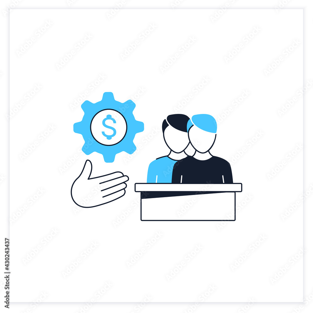 EVP flat icon. Development employee value proposition. Benefits which ...