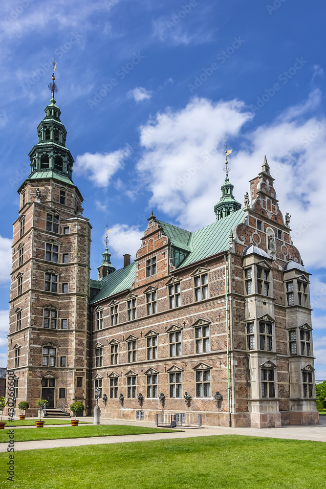 Architectural details of Medieval Rosenborg Castle. Rosenborg Castle ...